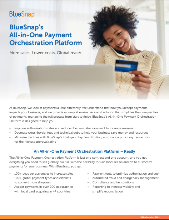 Platform One Pager I BlueSnap